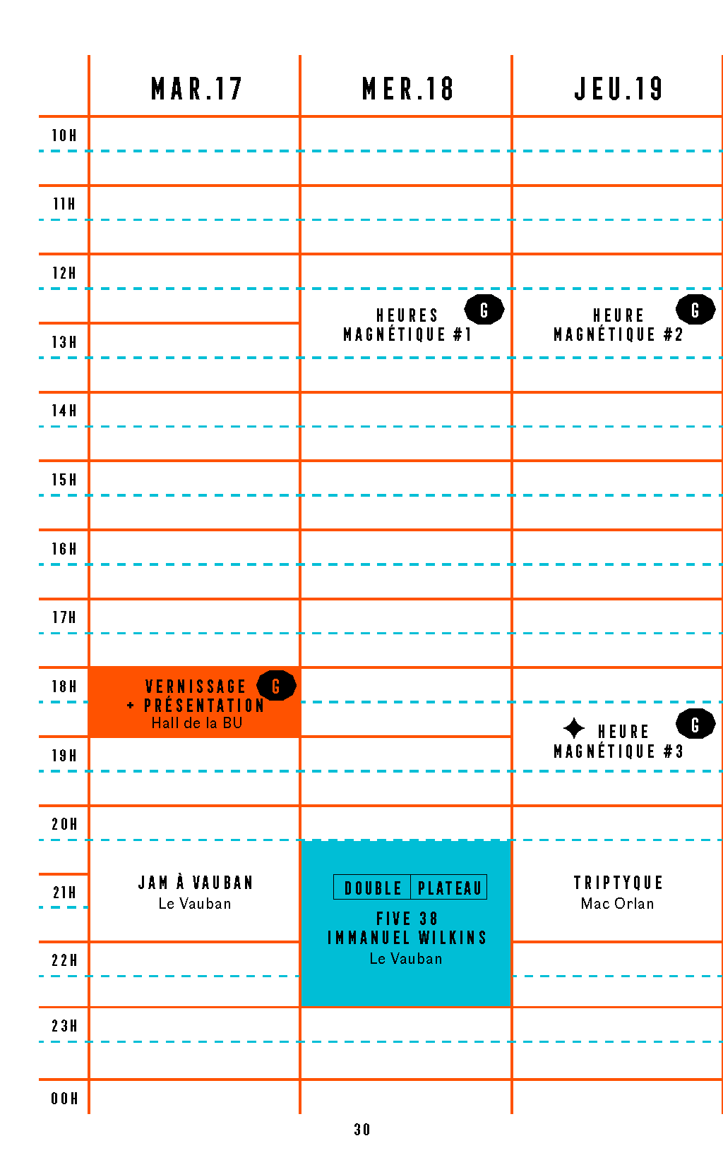 Calendrier de l'AJF - Plages Magnétiques